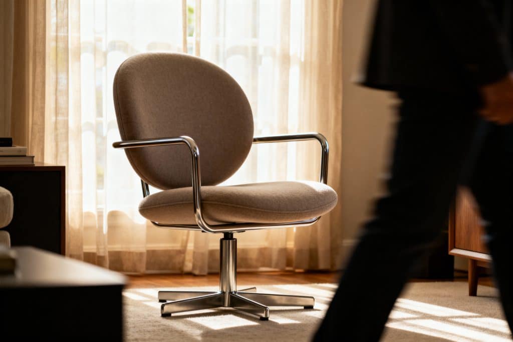 Discover the elegance of the LC7 Swivel Chair Charlotte Perriand